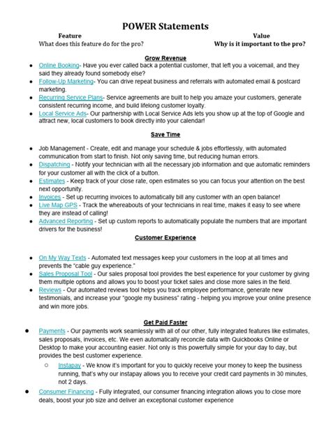 Hcp Power Statements V2 Pdf Quick Books Automation
