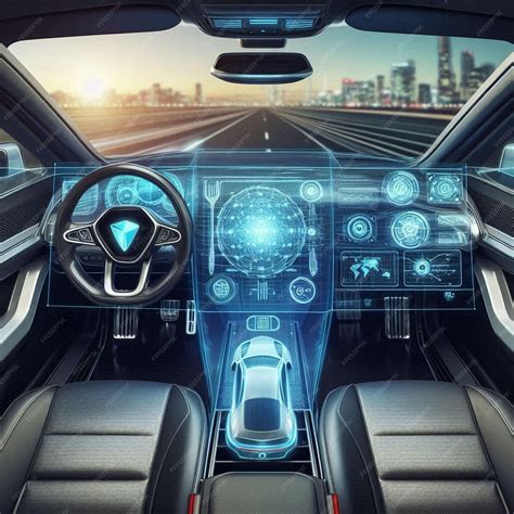 Future Autonomous Car Cockpit Premium Ai Generated Image