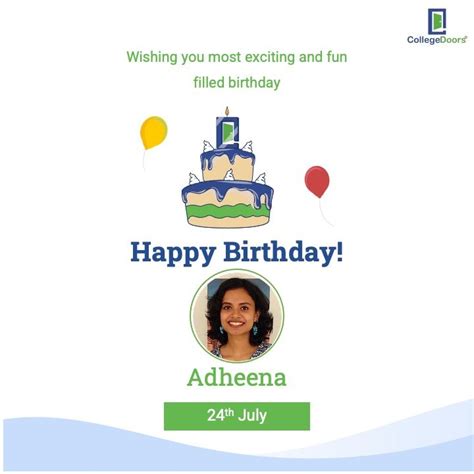 Collegedoors On Linkedin Happy Birthday Adheena Have A Nice One