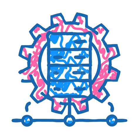 It Infrastructure Management Business Process Icon Doodle Illustration