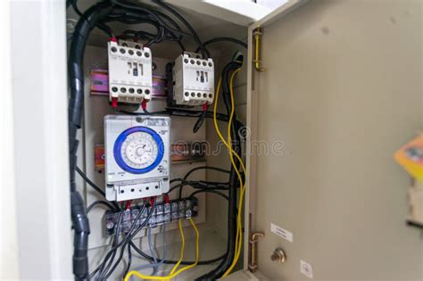 Electrical Cabinet Timer Used To Power Large Electrical Equipment