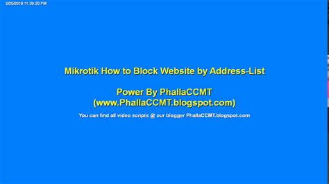 mikrotik how to block website by address list youtube