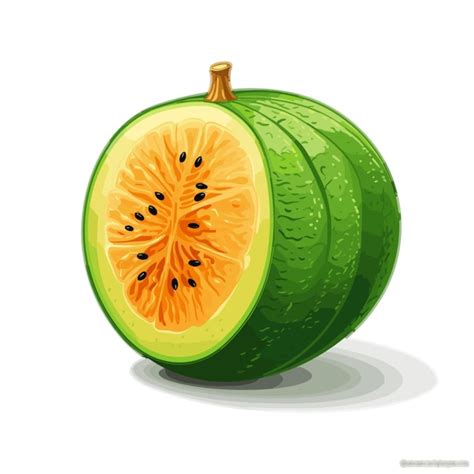 Premium Vector Melon Vector On White Background