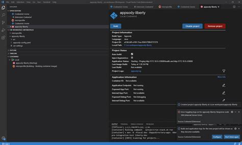 Svt Error Toggling Logs Response Code 500 Internal Server Error · Issue 3062 · Eclipse