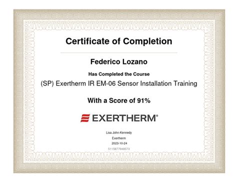 Sp Exertherm Ir Em 06 Sensor Installation Training Pdf