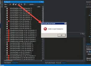 C How To Exportimport Breakpoints On Vs 2013 Stack Overflow