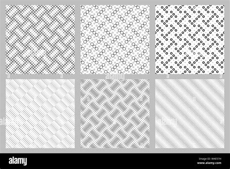 Geometrical Seamless Circle Pattern Background Set Abstract Vector