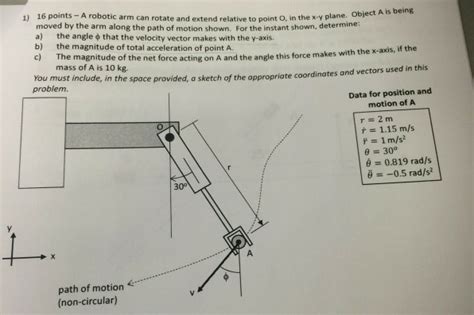 Solved Points A Robotic Arm Can Rotate And Extend Chegg