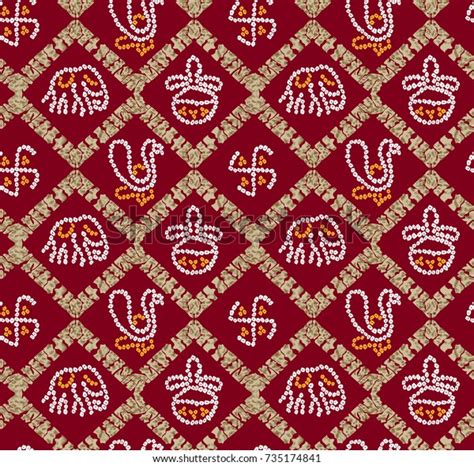 Bandhani Pattern Stock Illustration 735174841