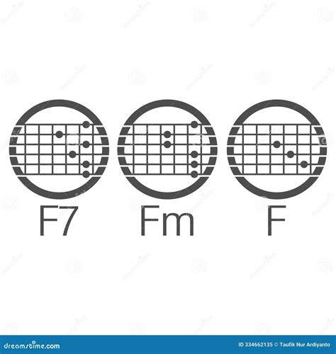 Guitar Chord Basic And Hand Position For Guitar Chord Vector Isolated