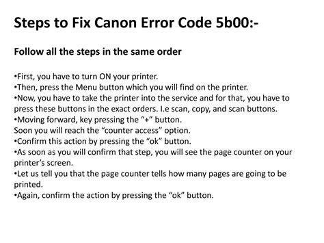Ppt Canon Printer Error Code B Powerpoint Presentation Free Download Id