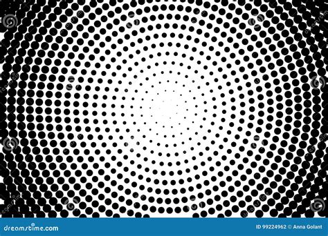 Abstract Monochrome Halftone Pattern Comic Background Dotted Backdrop With Circles Dots