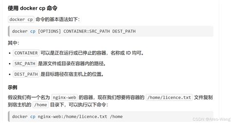 Docker容器中的文件 拷贝到宿主机 Csdn博客