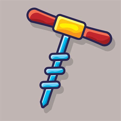 Gimlet Tool Isolated Cartoon Illustration In Flat Style 3429616 Vector Art At Vecteezy