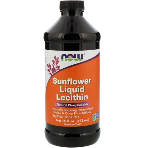 Now Foods Sunflower Liquid Lecithin 16 Fl Oz 473 Ml By Iherb