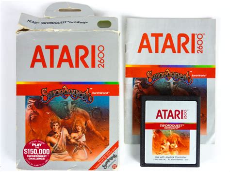 Swordquest Earthworld Silver Label Atari 2600 Retromtl