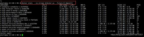 查看docker容器使用资源情况 Docker Statsdocker Stats No Stream Csdn博客