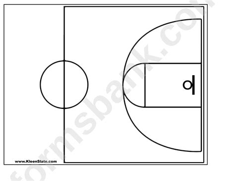 Printable Free Printable Half Court Basketball Diagram