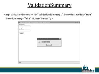 Validation Controls Asp Net