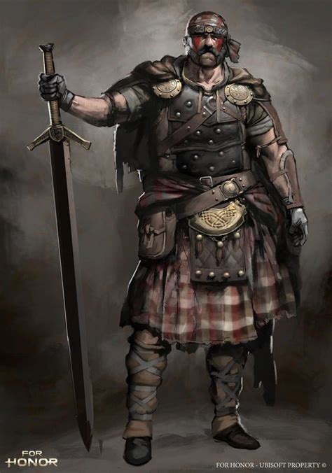 Artstation For Honor Highlander Character Concept Guillaume Menuel