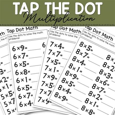 Touch The Dot Multiplication Skip Counting 5s And 6s And 7s And 8s Tpt