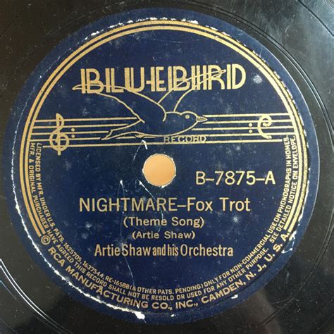Artie Shaw And His Orchestra Nightmare Non Stop Flight Shellac