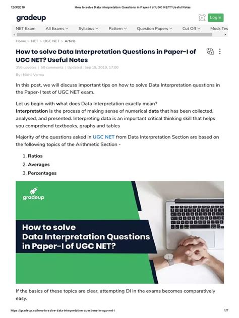 How To Solve Data Interpretation Questions In Paper I Pdf Percentage