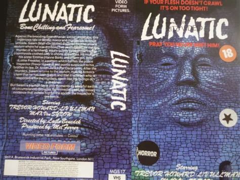 Replacement Vhs Video Sleeve Cover And Case Lunatic Night Visitor 1983 £