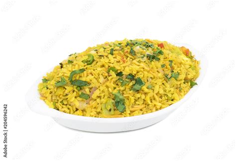 Indian Breakfast Dish Poha Also Know As Pohe Or Aalu Poha Made Up Of