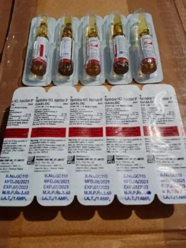 Rantidine Hcl Injection Ampoule Dose Strength 2 Ml At Rs 455 Piece In Nagpur