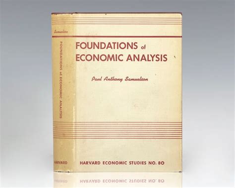 Foundations Of Economic Analysis Paul Samuelson First Edition Signed