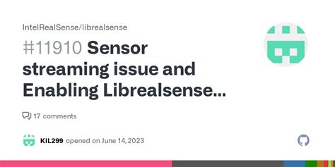 Sensor Streaming Issue And Enabling Librealsense Logs Unity · Issue