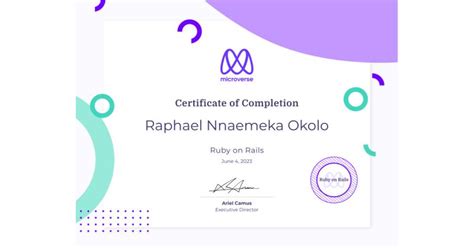 Raphael Okolo On Linkedin Microverse Ruby On Rails Module • Raphael