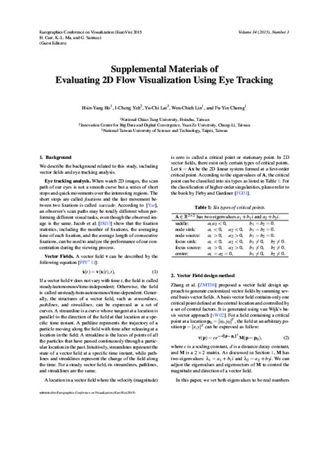Pdf Evaluating 2d Flow Visualization With Eye Tracking Analysis