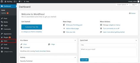 Panduan Setting Page User Di Wordpress Tutorial Dicloud