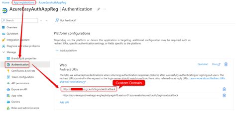 Part 2 How To Setup Authentication Easy Auth With A Custom Domain