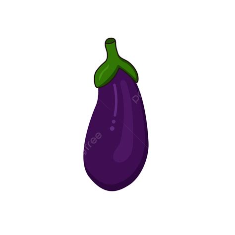 Hand Drawn Vector Cartoon Eggplant Cute Vegetable And Fruit Vegetables Png And Vector With