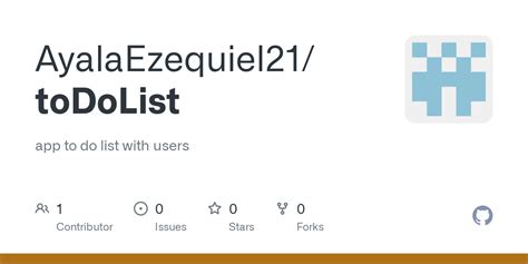 GitHub AyalaEzequiel ToDoList App To Do List With Users