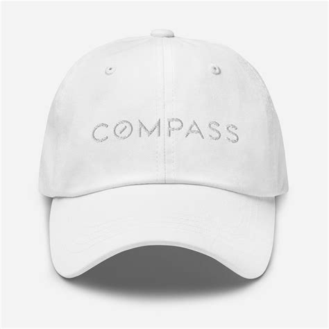 Compass Embroidered Dad Hat Compass Dad Hat Embroidery Etsy