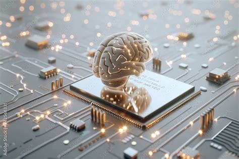 AI Brain Chip informatics. Artificial Intelligence gpt mind icon sorting axon. Semiconductor ...