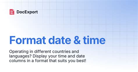 Format Date And Time Docexport