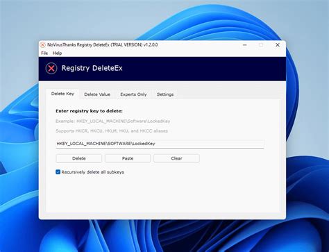 Delete Locked Registry Keys With Registry Deleteex Appsvoid