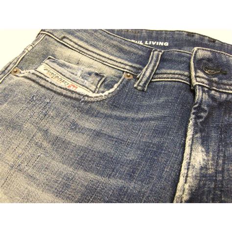 Diesel スリムスキニー ストレッチ イタリア製 ハンドダメージ加工 ジーンズ 1979 Sleenker 09g87 珍しいダメージ加工