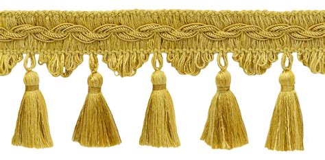 Veranda Collection 35 Inch Tassel Fringe Trim Coin Gold Gold