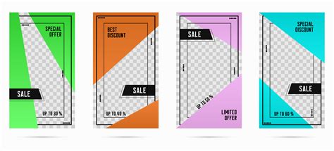 Social Media Story Templates Collection Editable Collection 625628 Vector Art At Vecteezy