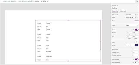 make use of dataverse views in canvas apps