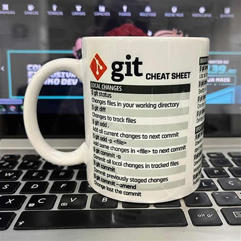 Caneca Dev Git Commands Cheat Sheet Caneca Do Dev Canecas E