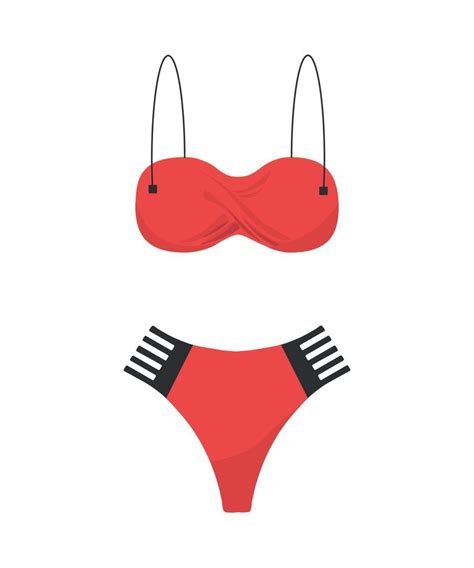 Maiô Vermelho Feminino Isolado No Fundo Branco Maiô Ou Biquíni