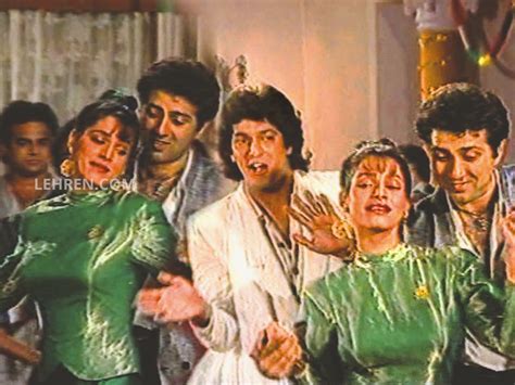 Sunny Deol, Neelam & Chunky Pandey Shoot For A Song From The Film "Paap Ki Duniya" (1988 ...