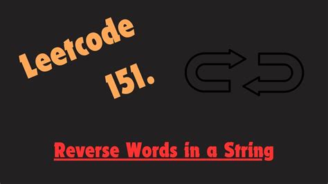 Leetcode 151 Reverse Words In A String Python Youtube